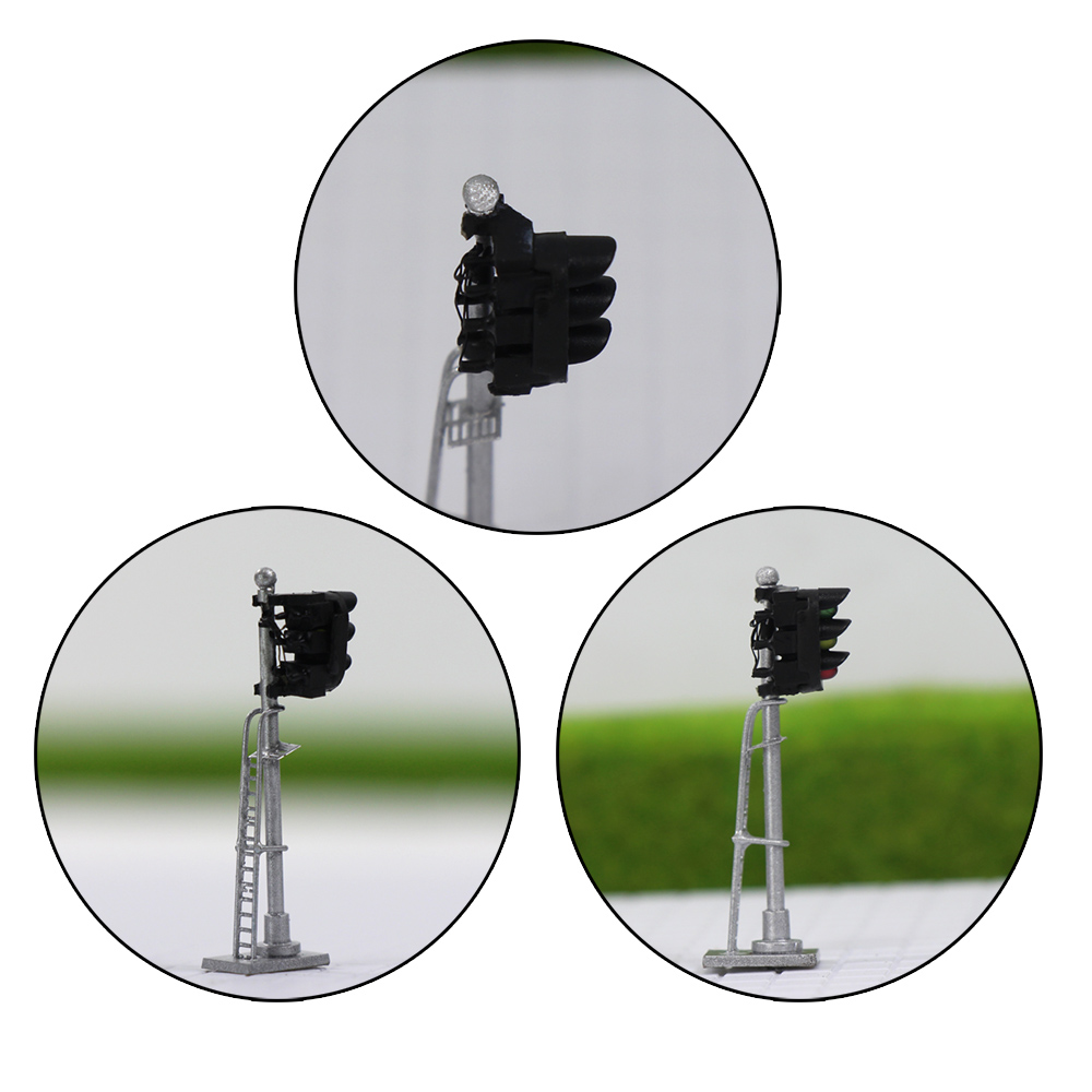 JTD1503GYR 3PCS Model Railroad Train Signals 3-Lights Block Signal N ...